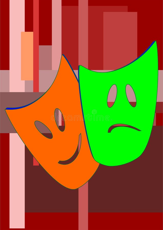 Masks actors. stock vector. Illustration of roles, playwright - 59766459