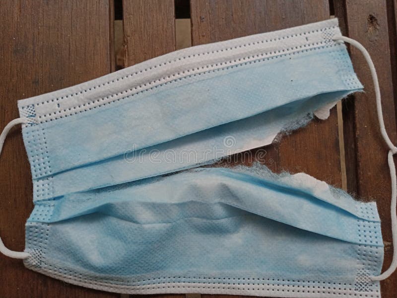 Masks that Have Been Damaged are Not Suitable for Use Stock Photo ...