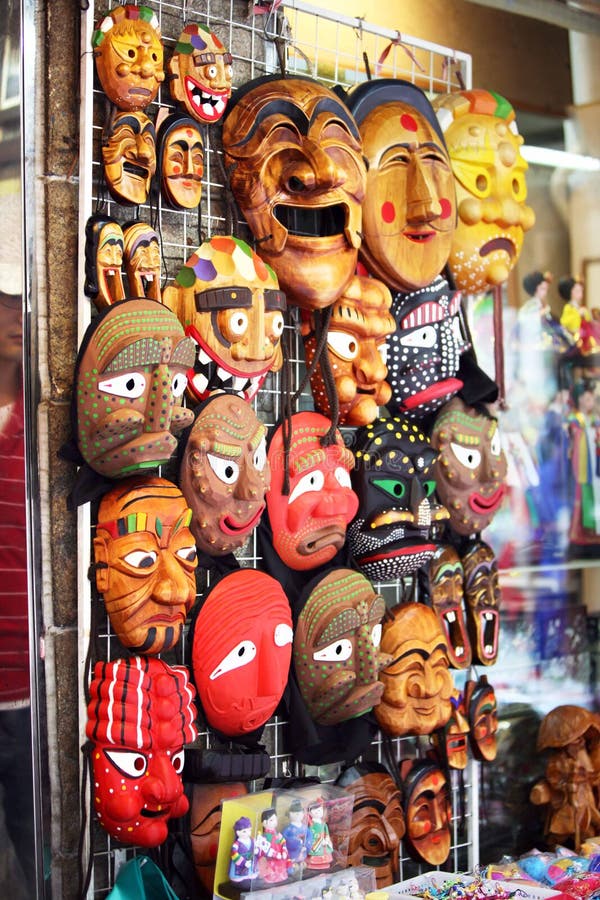 Korean traditional masks stock image. Image of market - 31324531