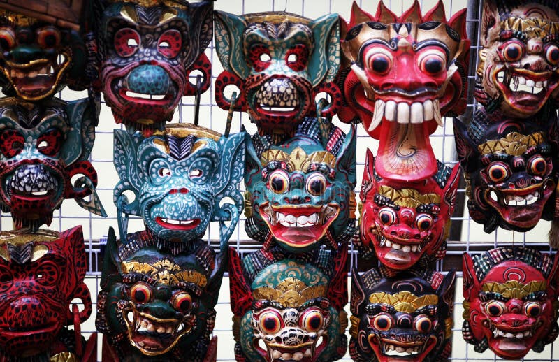 Traditional Balinese Mask stock photo. Image of close - 17571076