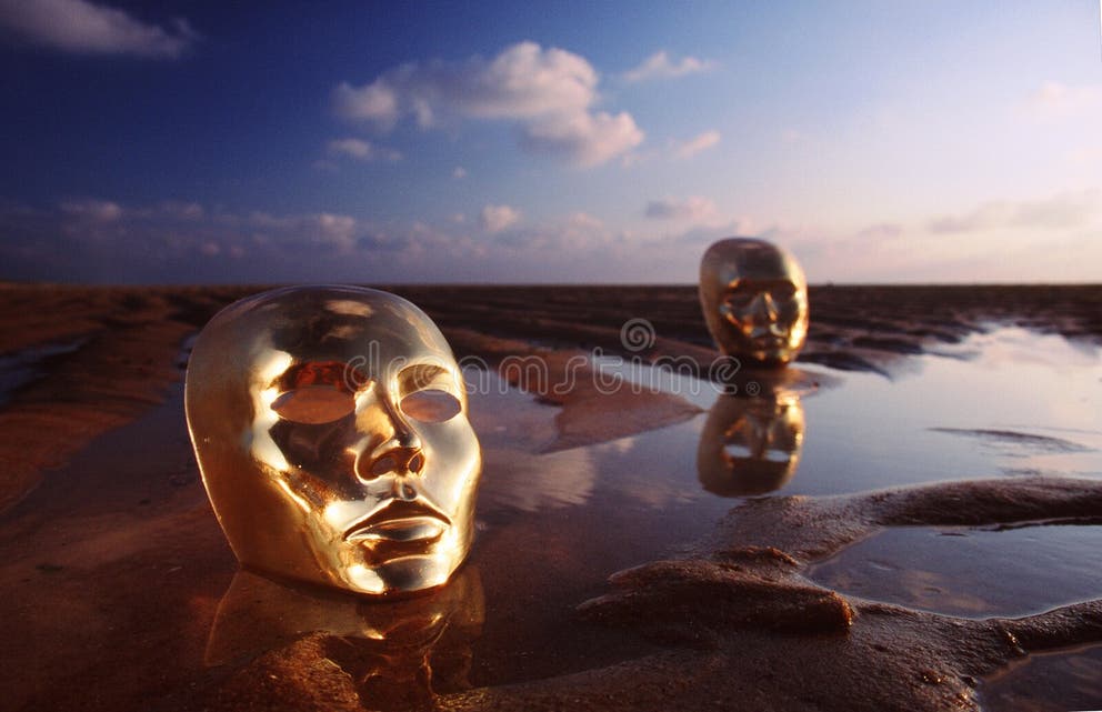Masks on water stock image. Image of concepts, screen - 2668175