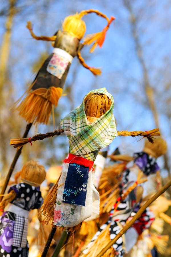 Maslenitsa dolls stock photo. Image of saint, thatch - 109655332
