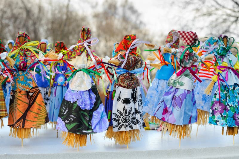 Maslenitsa dolls stock photo. Image of saint, thatch - 109655332