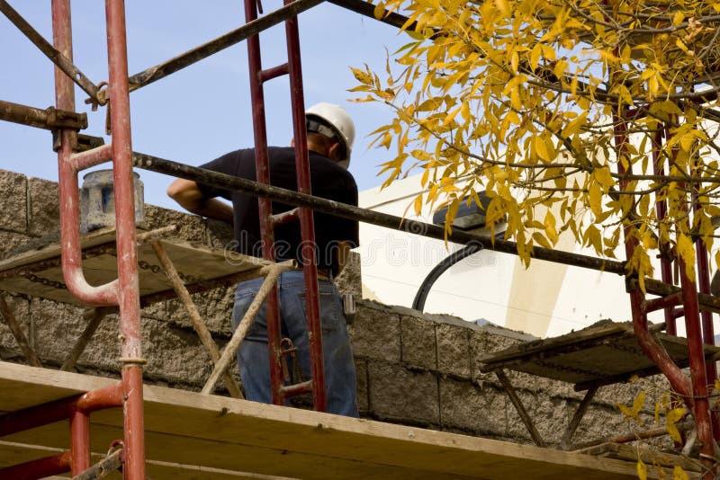 Mason brick layer stock image. Image of support, bricklayer - 21572633