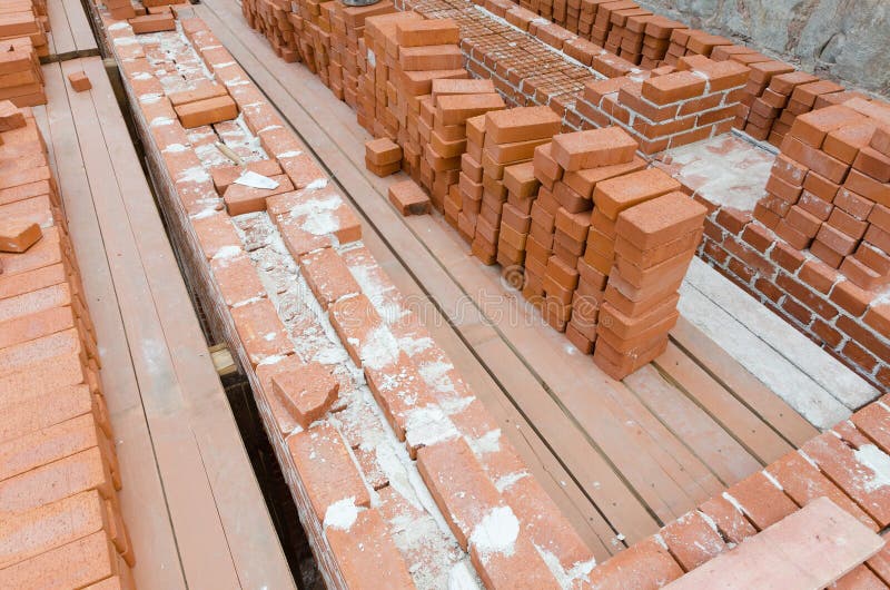 Mason Bricklaying Background Stock Photo - Image of activity, laying ...