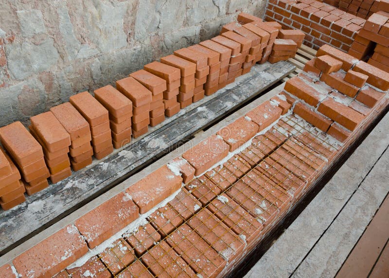 Mason Bricklaying Background Stock Photo - Image of laying, activity ...