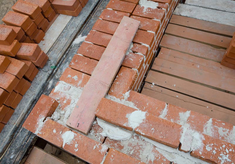 Mason Bricklaying Background Stock Photo - Image of brickwork, blocks ...