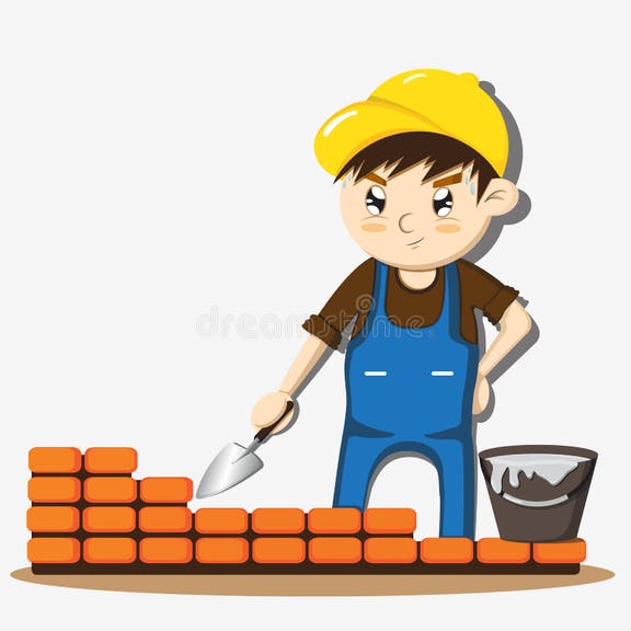 Mason cartoon design stock vector. Illustration of character - 51687715