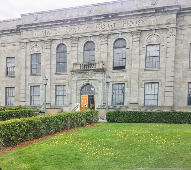 Mason County Courthouse Front View Stock Image - Image of courthouse ...