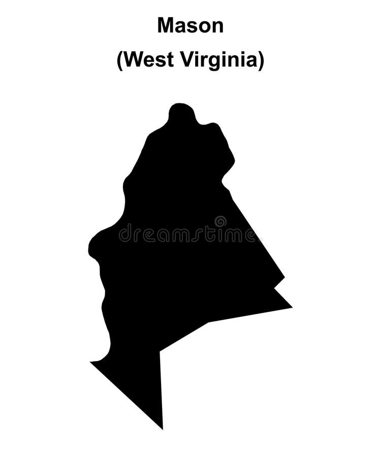 Mason outline map stock vector. Illustration of icon - 361877634
