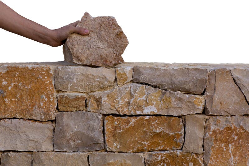 Masonry Mason Stonecutter Man with Hammer Working Stock Photo - Image ...