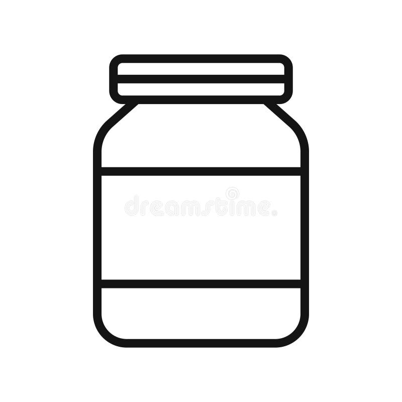 Mason Jar Glass Container Icon Symbol on White Background Stock Vector ...