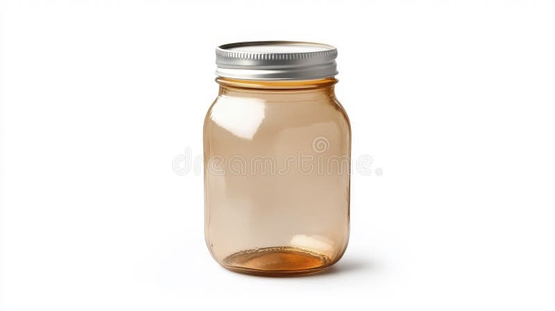 Mason Jar with Lid on White Background Stock Illustration ...