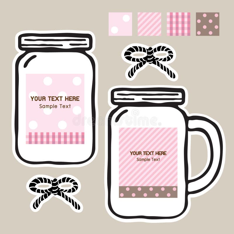 Mason_jar_tags stock vector. Illustration of mason, cute - 50898378