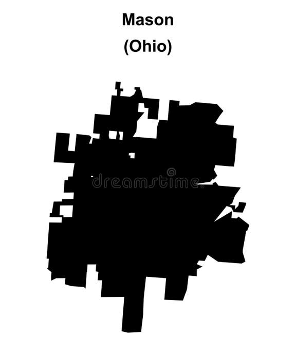 Mason outline map stock vector. Illustration of shape - 357492721