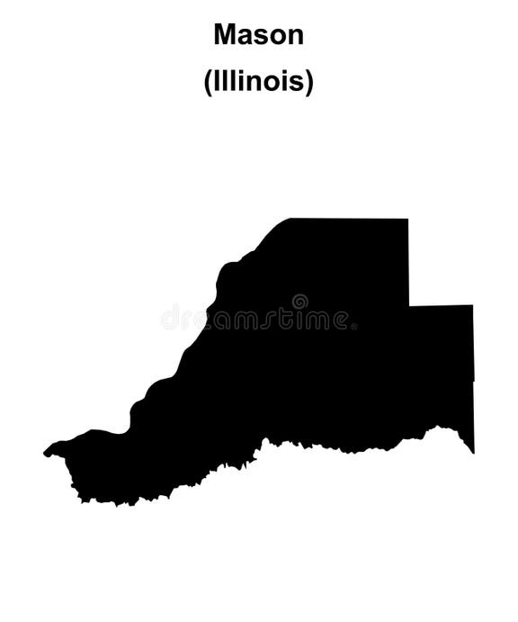 Mason outline map stock vector. Illustration of border - 361545451