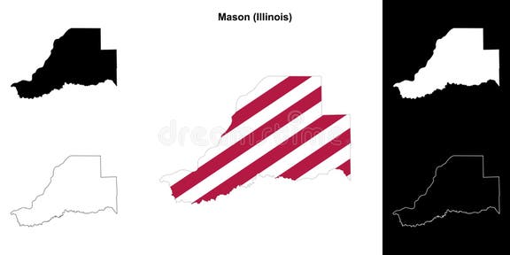 Mason outline map stock vector. Illustration of empty - 323896678