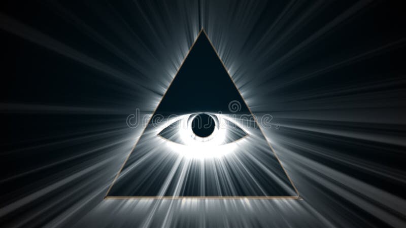 Mason Symbolism All Seeing Eye, Computer Generated. 3d Rendering of ...