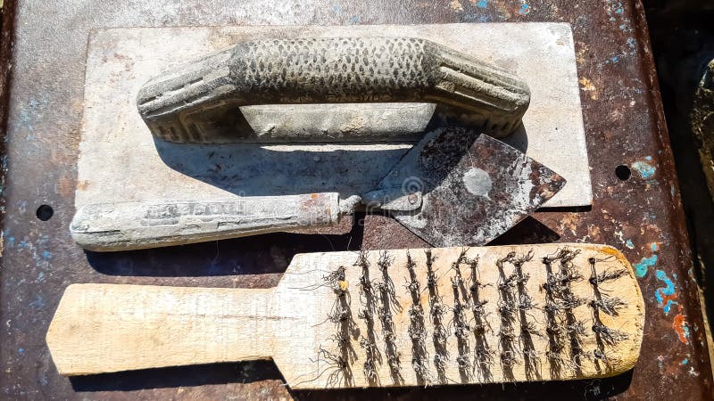 Mason Tool. Bricklayer Material. Stock Photo - Image of material ...