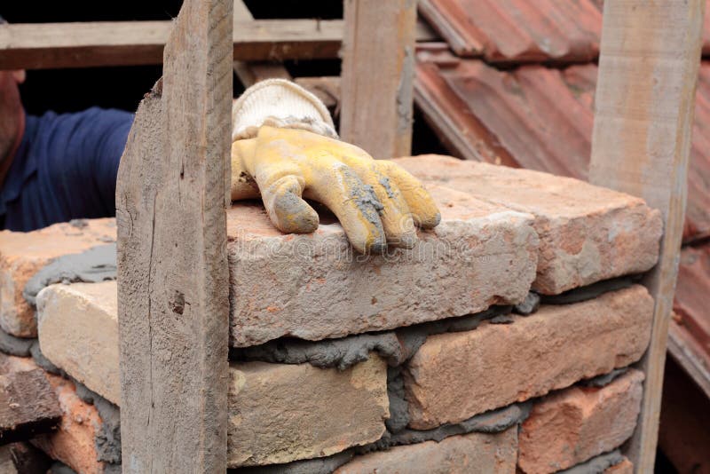 Mason work stock image. Image of closeup, rough, hands - 20953725