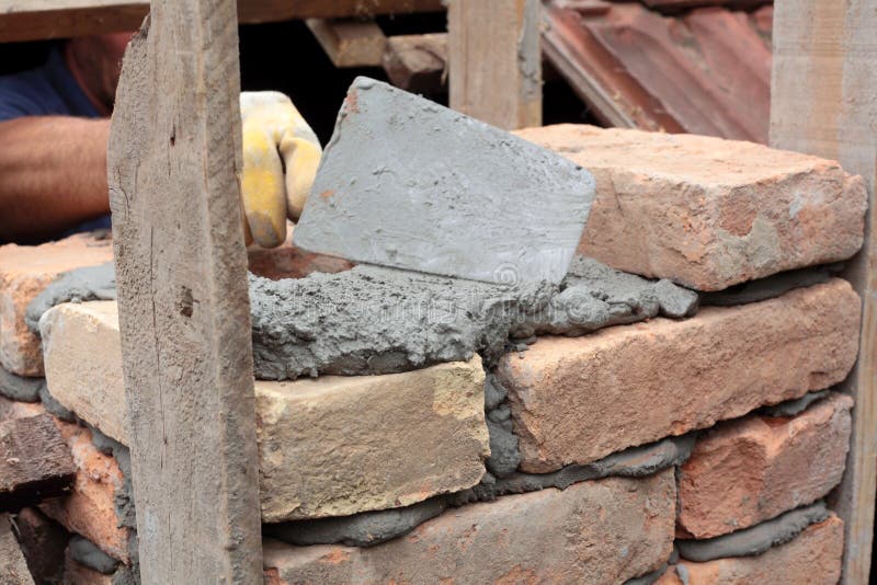Mason work stock photo. Image of house, exterior, material - 20953698