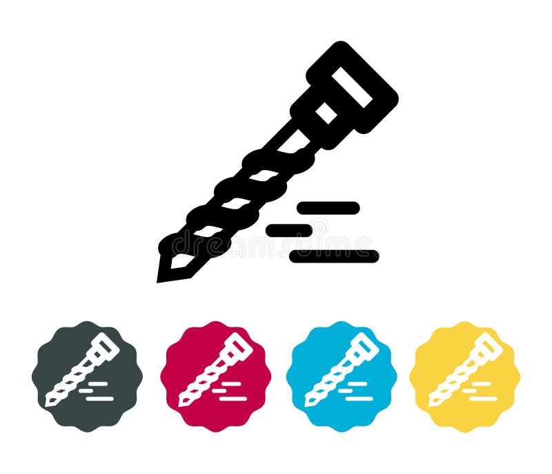 Masonary Drill Bit Icon stock illustration. Illustration of work ...