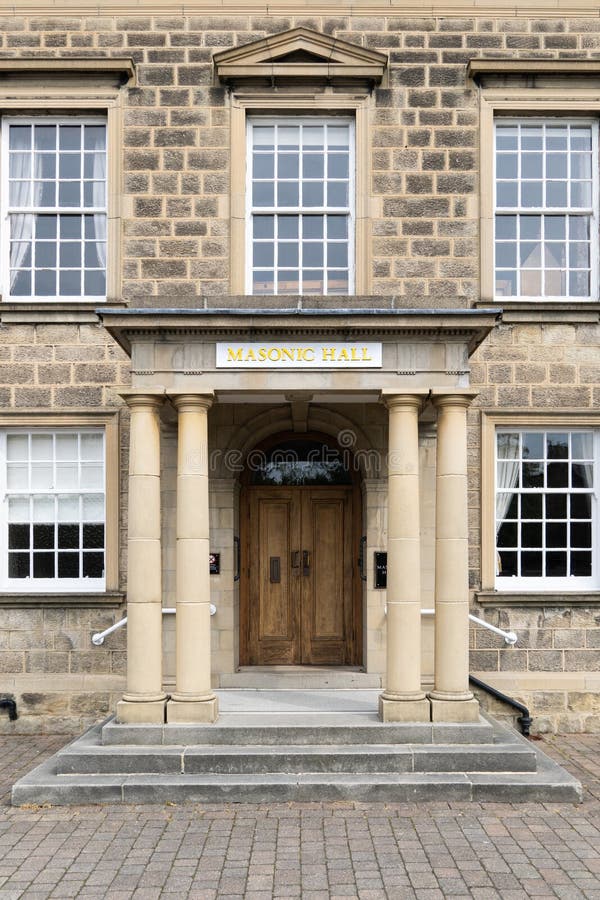 Masonic Hall Doorway and Sign Stock Photo - Image of urban, masonic ...