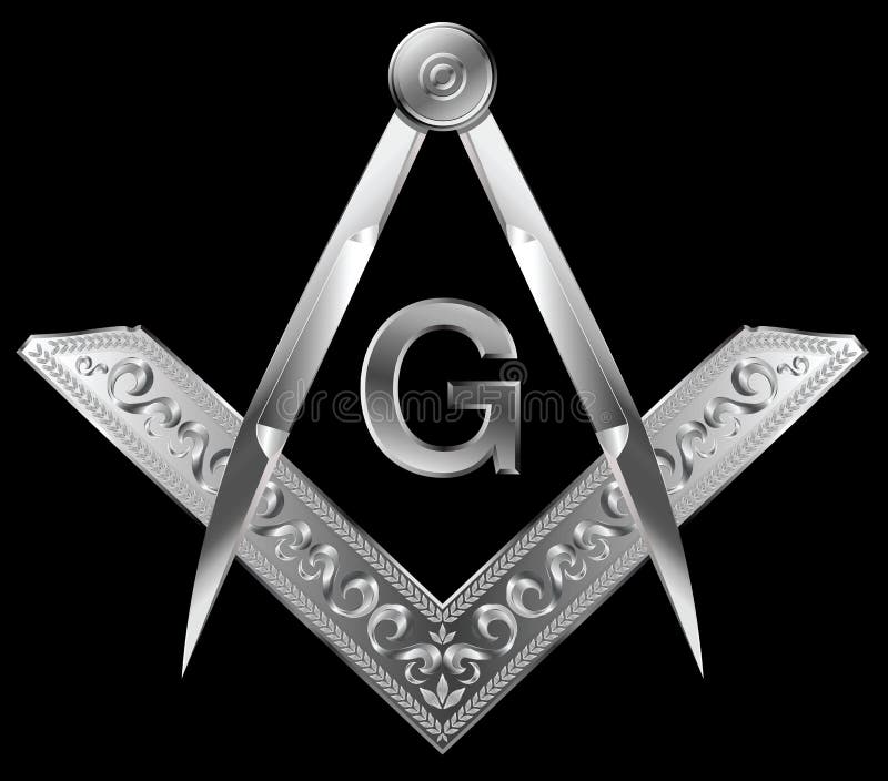 Masonic square and compass editorial stock image. Illustration of ...