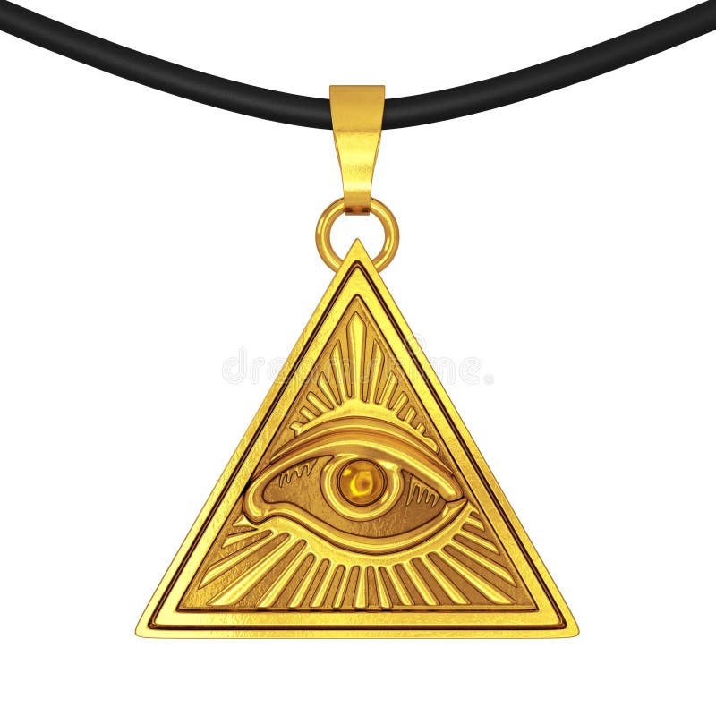 Masonic Symbol Concept. All Seeing Eye Inside Pyramid Triangle Stock ...