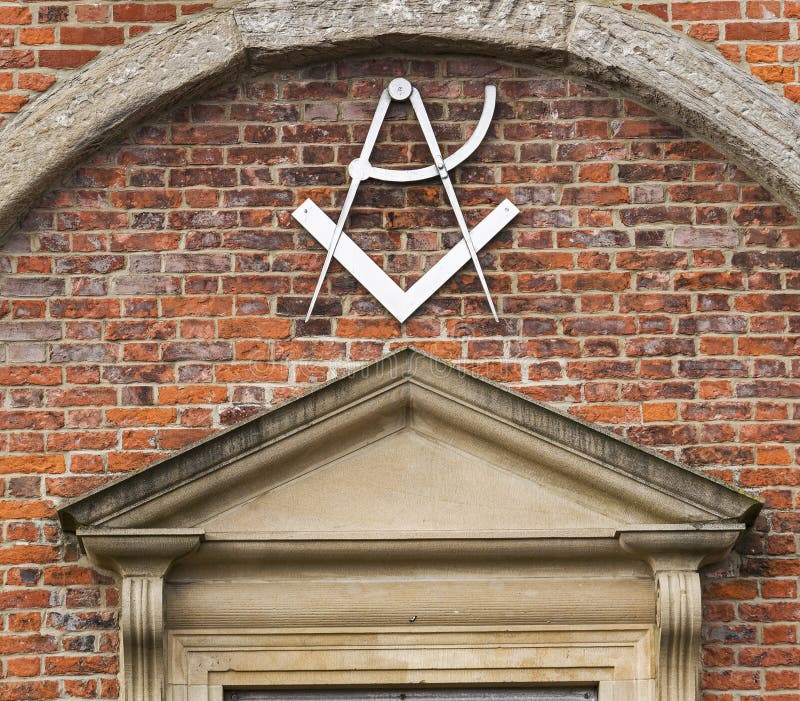 Masonic Symbol of the Square and Compasses on a Sunderland, UK Masonic ...