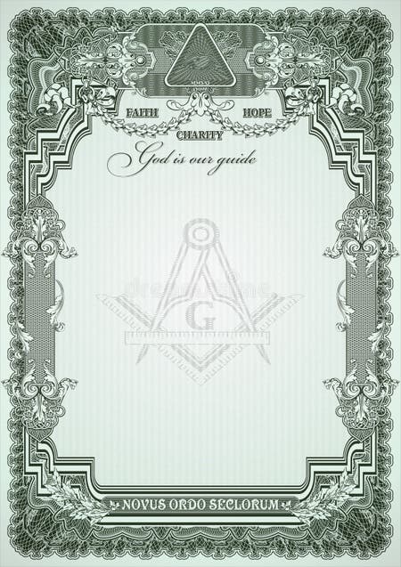 Masonic Symbols on a Blank Letterhead for Creating Documents. Stock ...