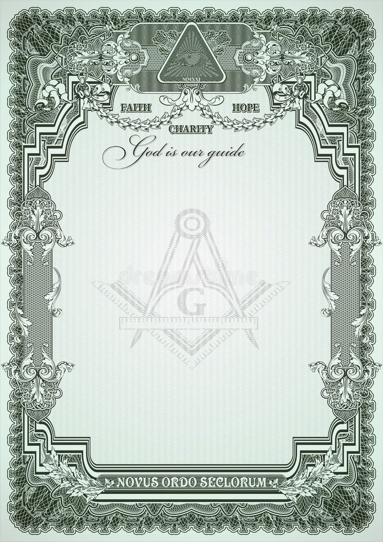 Freemason Certificate Stock Illustrations – 64 Freemason Certificate ...