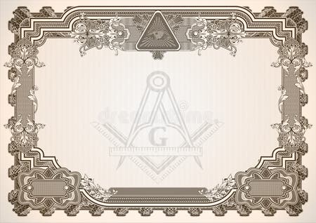 Masonic Symbols on a Blank Letterhead for Creating Documents. Stock ...