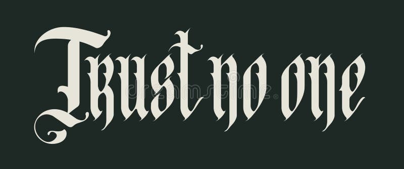 Masonic Phrase Trust No One. Stock Illustration - Illustration of ...