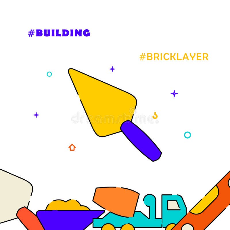 Masonry Brick Trowel Filled Line Icon, Simple Illustration Stock Vector - Illustration of repair ...