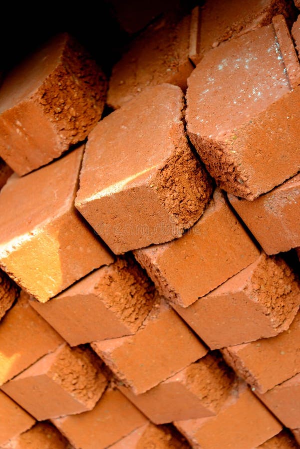 Masonry Building Materials, Bricks Stock Image - Image of texture, pile ...