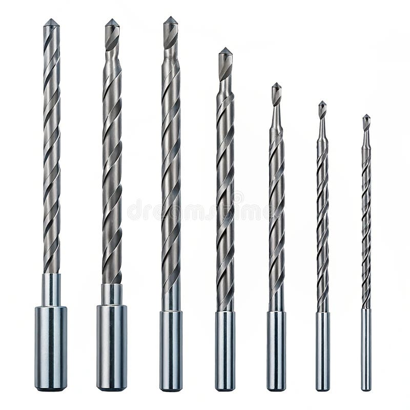 Masonry Drill Bit Set for Concrete and Brick Stock Illustration ...