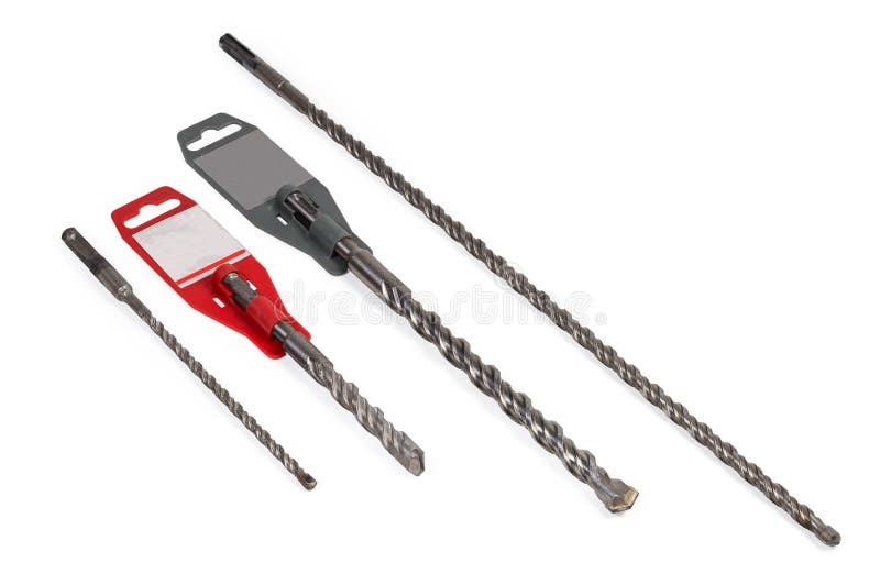 Masonry Drill Bits Different Sizes on a White Background Stock Photo ...