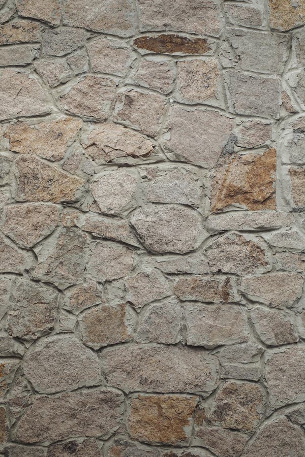 Masonry of the Exterior Wall Made of Natural Rubble Stone, As a ...