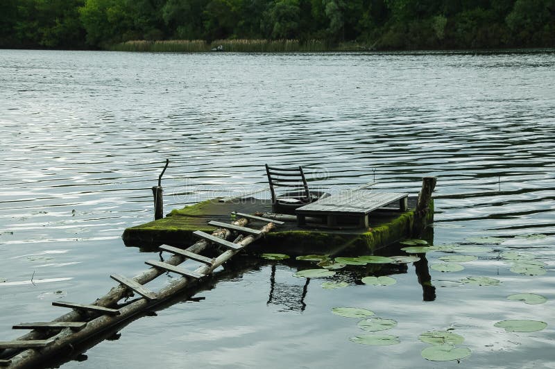Masonry for Fishing on the River. Self-quarantined Fishing Isolation ...