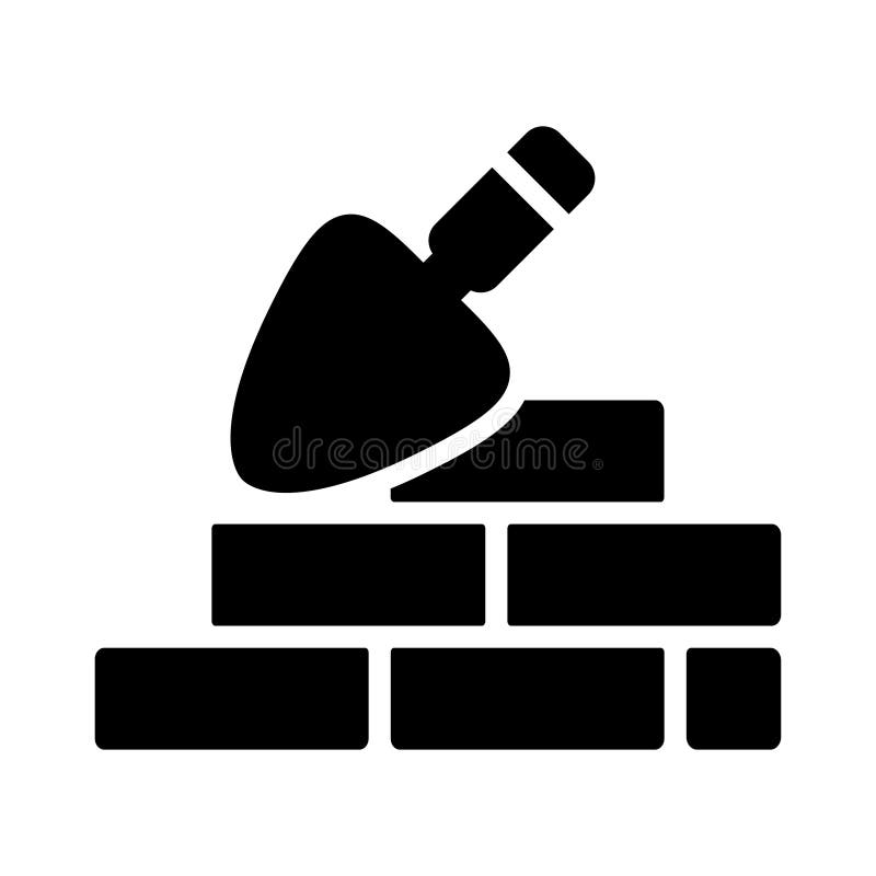 Masonry Vector Glyph Flat Icon Stock Illustration - Illustration of ...