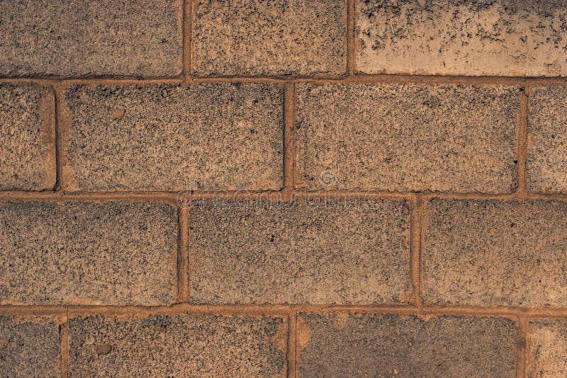 Masonry from Old Blocks with Cement Mortar. Stock Image - Image of ...