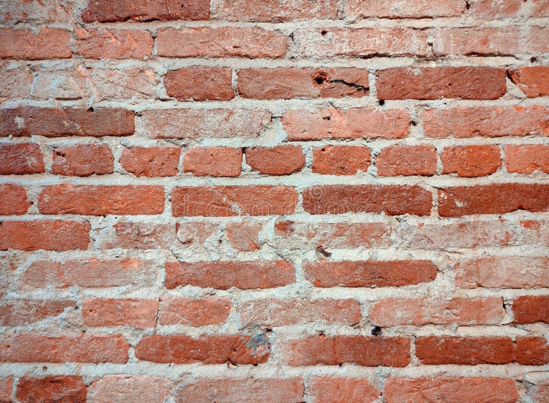 Masonry Old Rough Red Brick Wall Block Urban Pattern Background ...