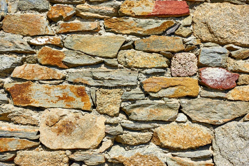 Masonry of rough stones stock photo. Image of view, wreck - 209180426