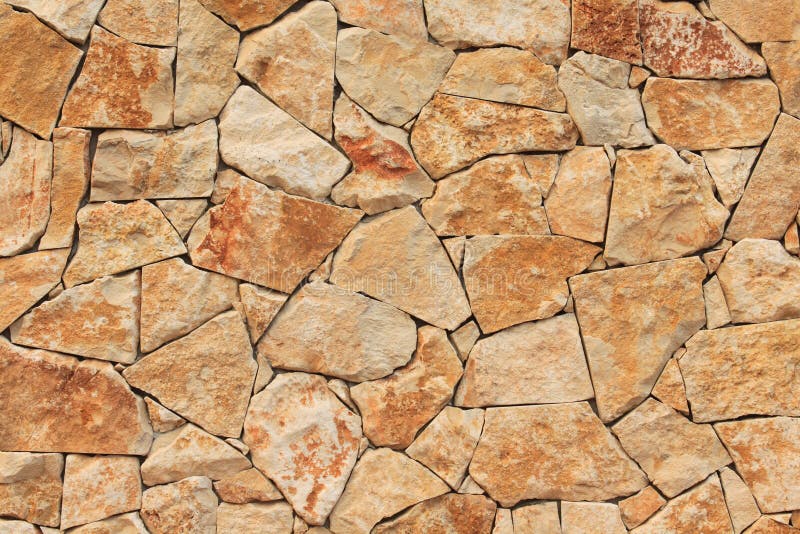 Masonry Stone Wall stock photo. Image of rough, golden - 26804840