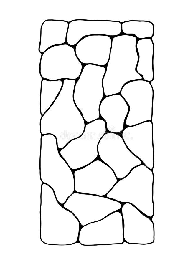 Masonry Wall Texture. Vector Isolated on White Background Stock Vector ...