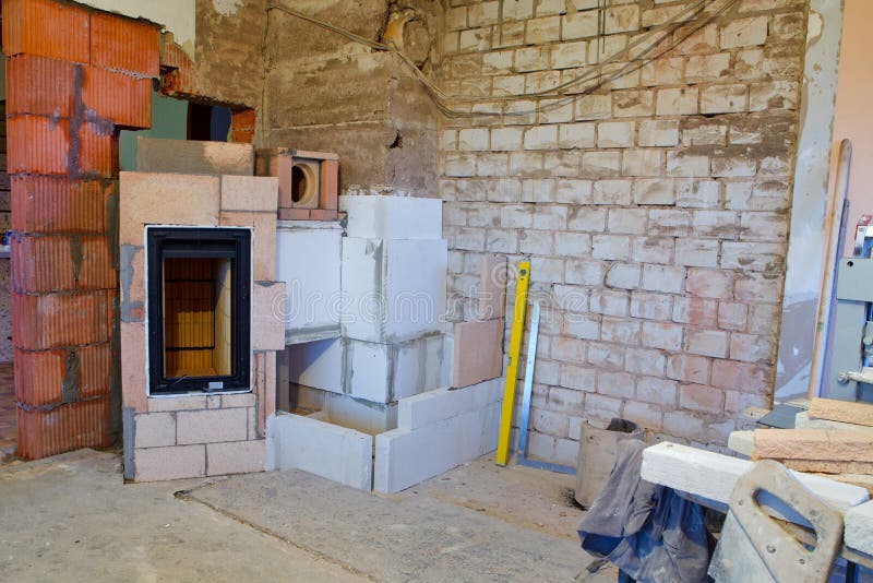 Masonry stove stock image. Image of firebrick, furnace - 39471251