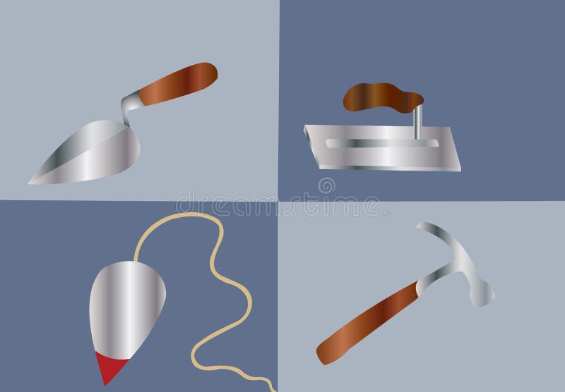 Masonry tools stock vector. Illustration of stonemason - 93797117