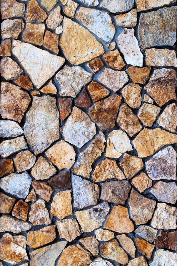Masonry Wall of Colors Stones with Irregular Pattern Stock Photo ...
