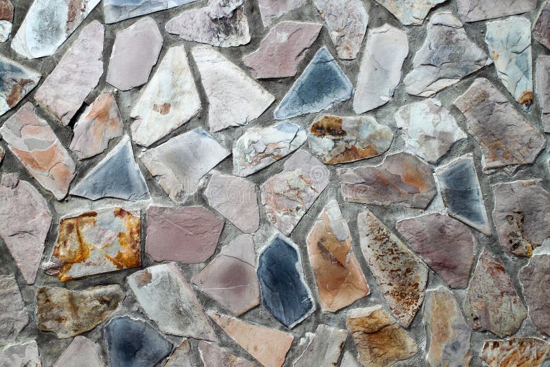 Masonry Wall with Irregular Shaped Stones Stock Image - Image of blocks ...